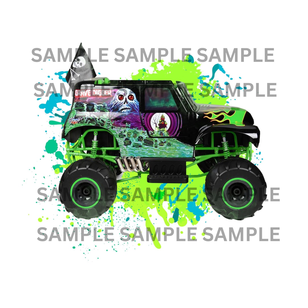Grave Digger PNG Monster Truck Instant Download Monster Jam - Etsy