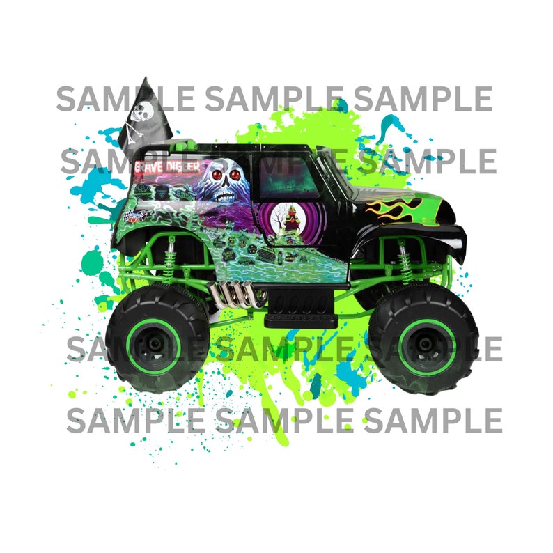 Grave Digger Png Monster Truck Instant Download Monster Jam Etsy