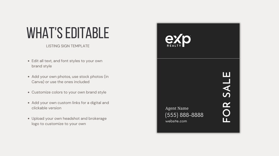 Real Estate Yard Sign Modern for Sale Sign Property Sign Listing Sign ...