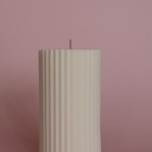 Ribbed Pillar Candle | Rustic Wedding, Home, Event Décor | Pillar ...