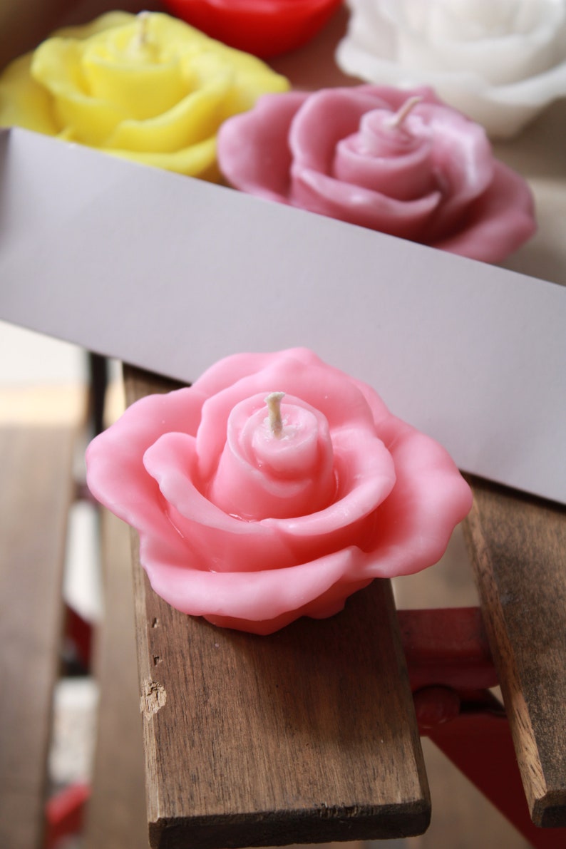 Flower Floating Candles Floating Candles Colorful Pack of - Etsy