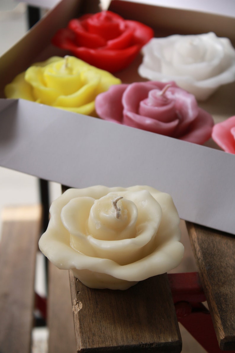 Flower Floating Candles Floating Candles Colorful Pack of - Etsy