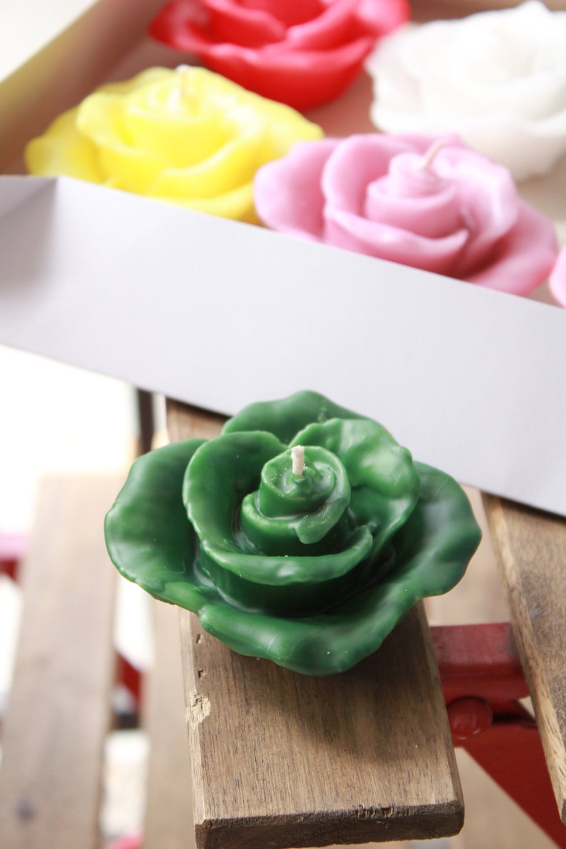 Flower Floating Candles Floating Candles Colorful Pack of - Etsy