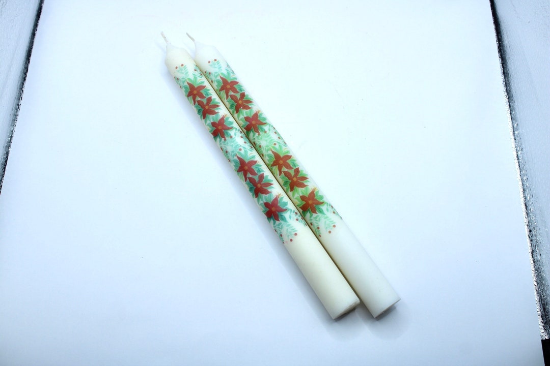 Christmas Taper Candles - Holiday Candles - Christmas Candles - Taper ...