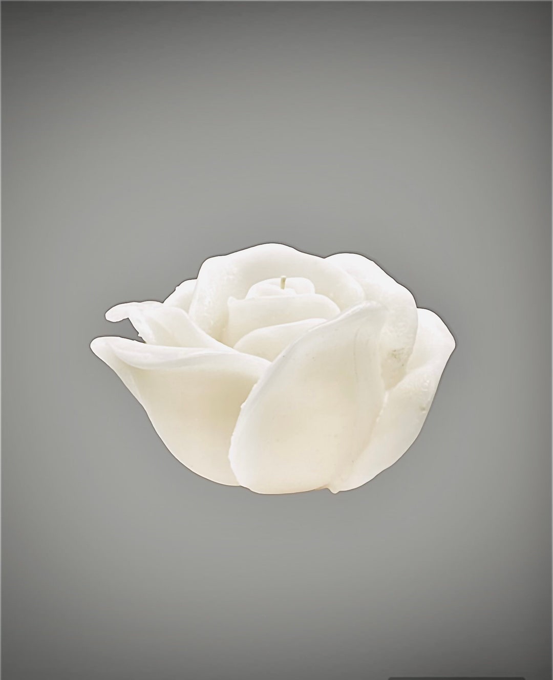 Large Flower Candle - Unscented Flower Candle - Rose Decor Candle ...