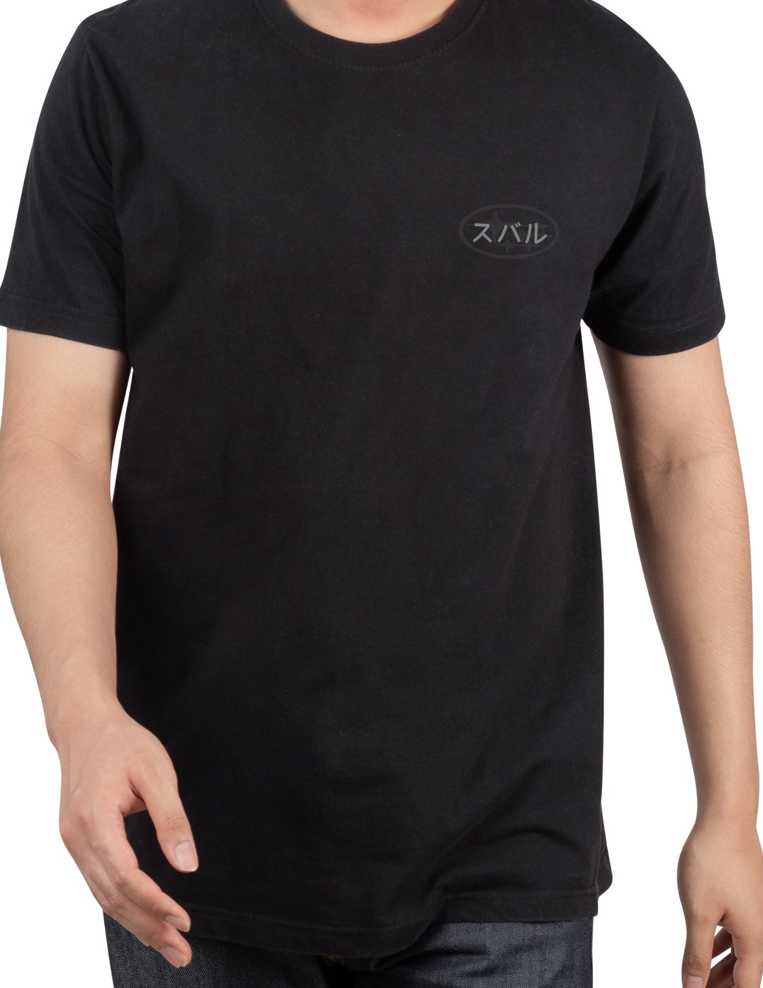 Subaru Black T-shirt | Stealth Logo Chest Design With Subaru in ...