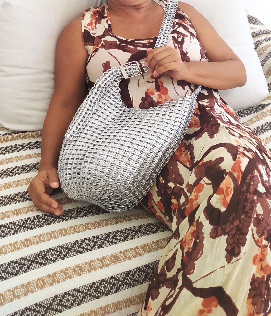 Soda Can Pop Top Bag Tab Handmade Crochet Clutch Metal Black - Etsy