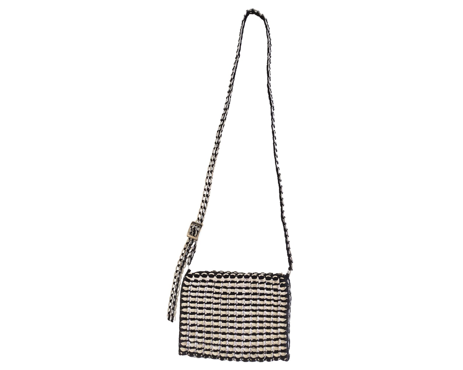 Soda Can Pop Top Bag Tab Handmade Crochet Clutch Metal Black Retro ...