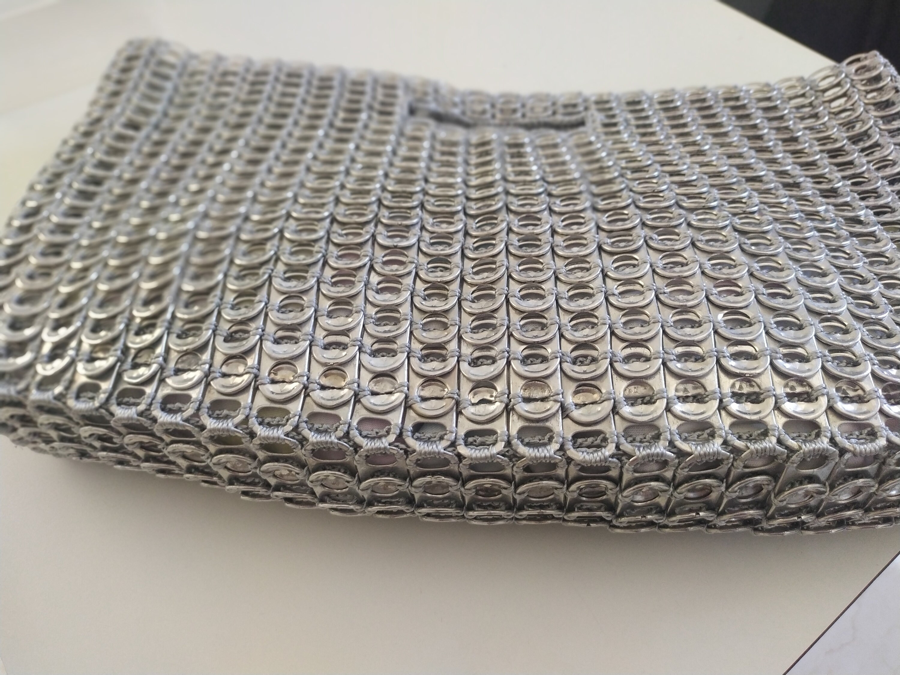 Soda Can Pop Top Bag Tab Handmade Crochet Clutch Metal Retro Purse Bag ...