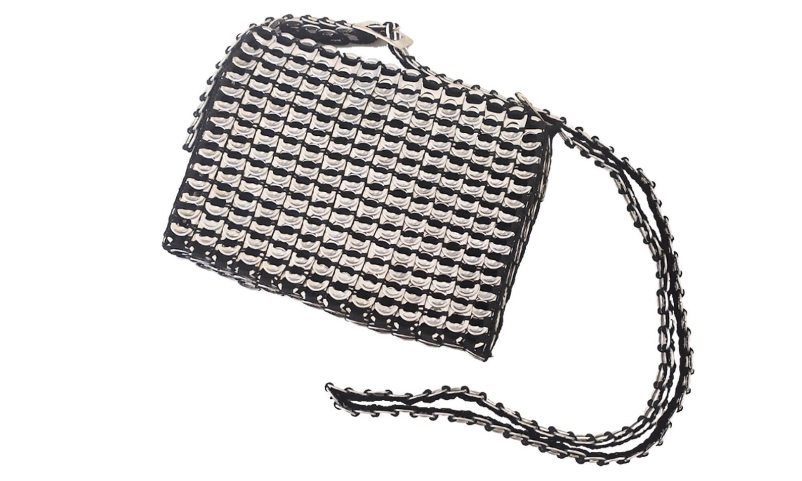 Soda Can Pop Top Bag Tab Handmade Crochet Clutch Metal Black Retro ...