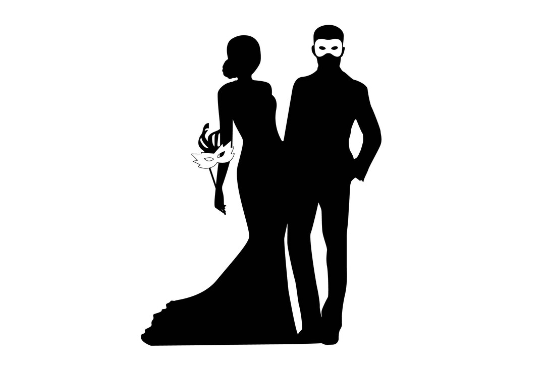 Masquerade Prom Formal Event Couple Graphic - Etsy