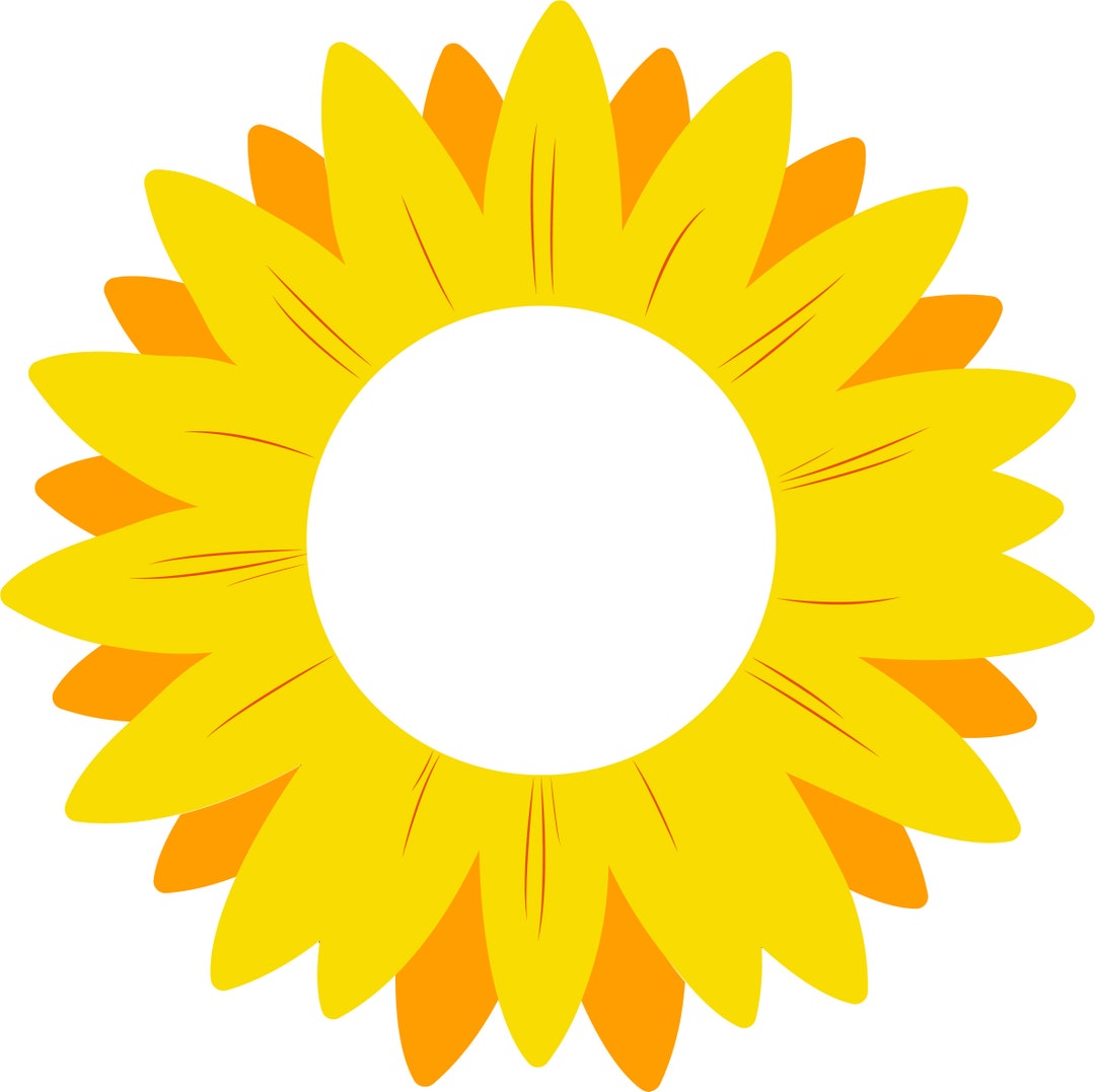 Sunflower Face Cutout Print - Etsy