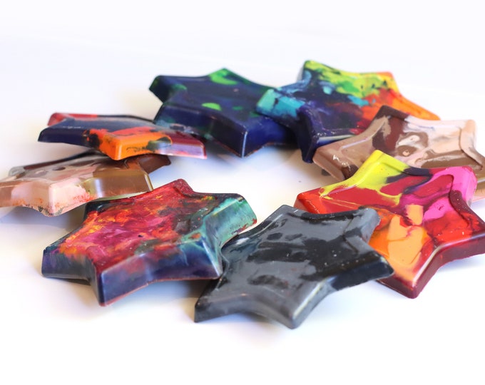 Multi-color Star Crayon | Custom Upcycled Arts & Crafts Supplies for ...