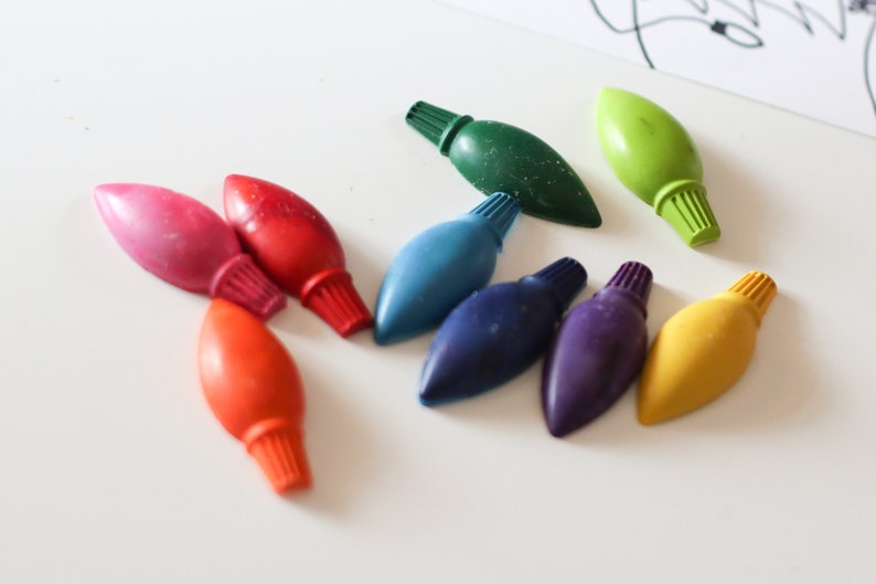 Christmas Light Crayons | Stocking Stuffers for Kids - Etsy