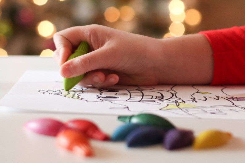 Christmas Light Crayons | Stocking Stuffers for Kids - Etsy
