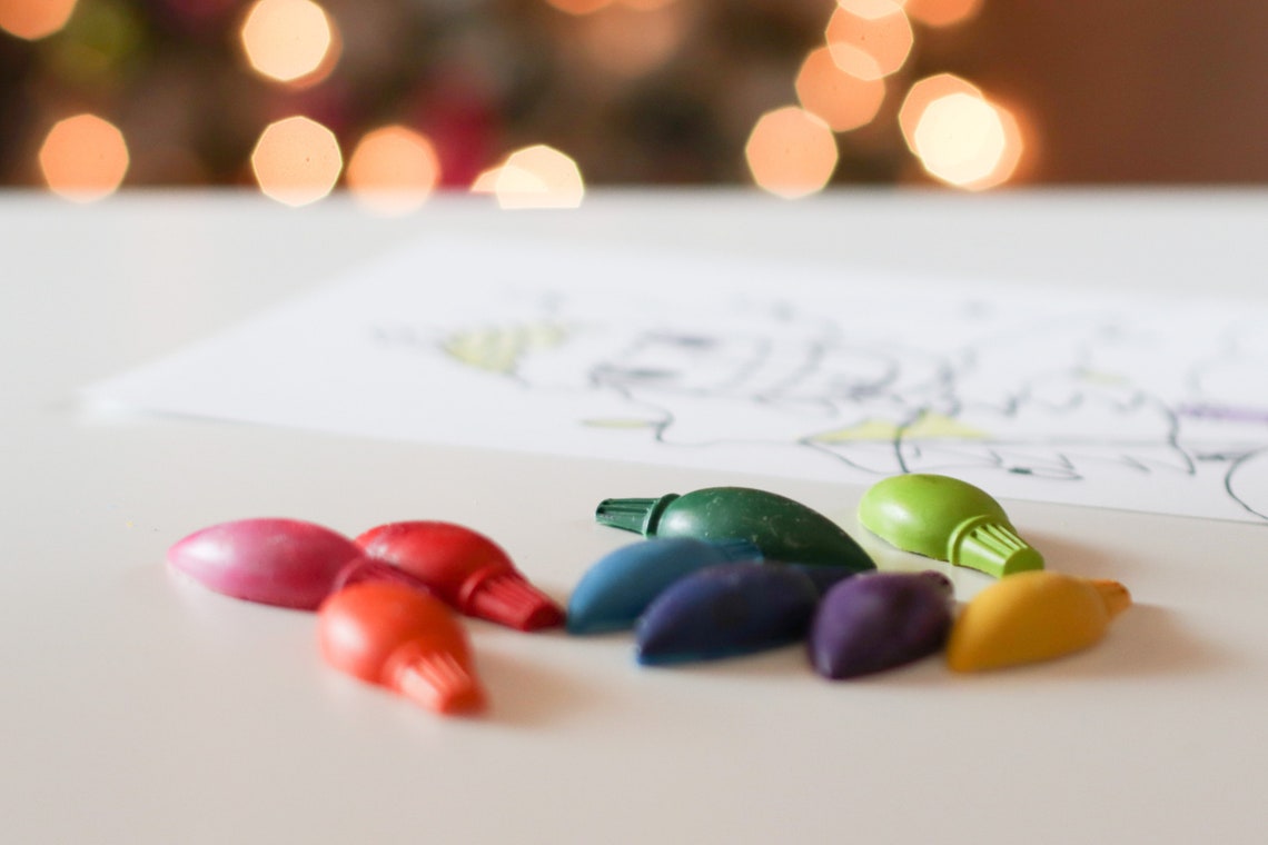 Christmas Light Crayons | Stocking Stuffers for Kids - Etsy