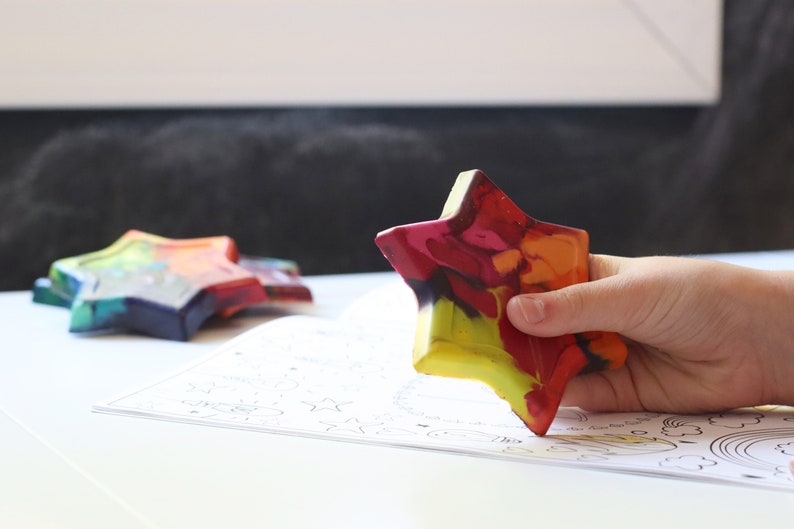 Multi-color Star Crayon | Custom Upcycled Arts & Crafts Supplies for ...