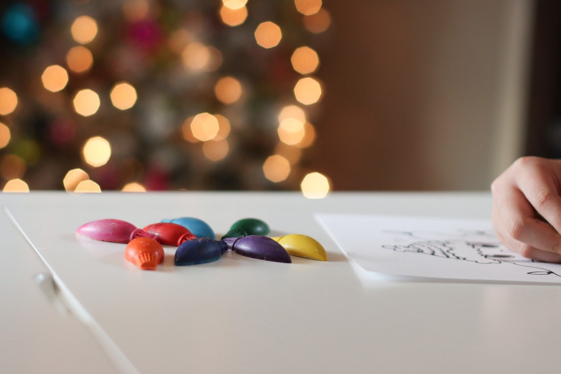 Christmas Light Crayons Stocking Stuffers for Kids - Etsy