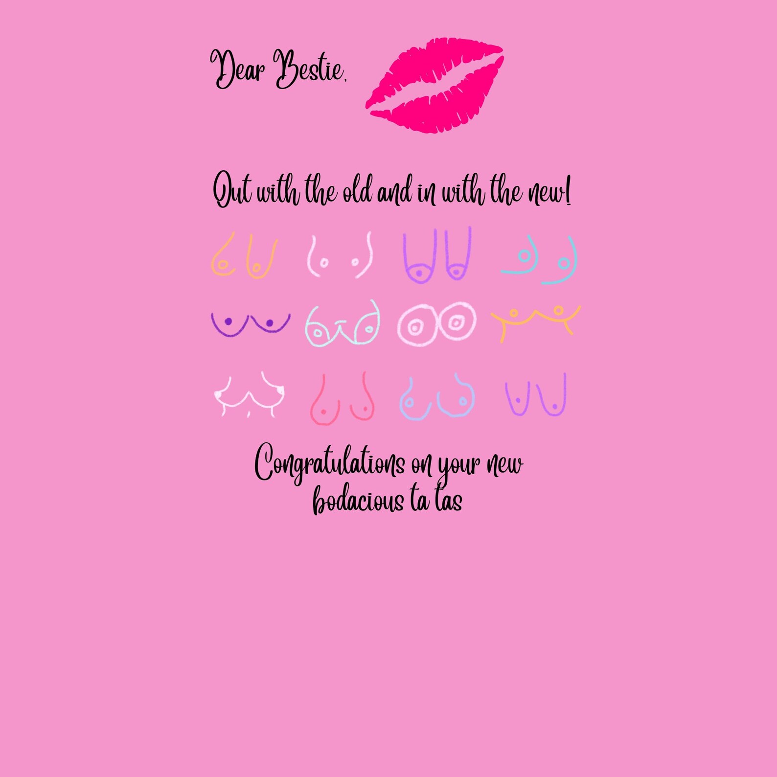 New Breast Implant Congratulations Card - Etsy
