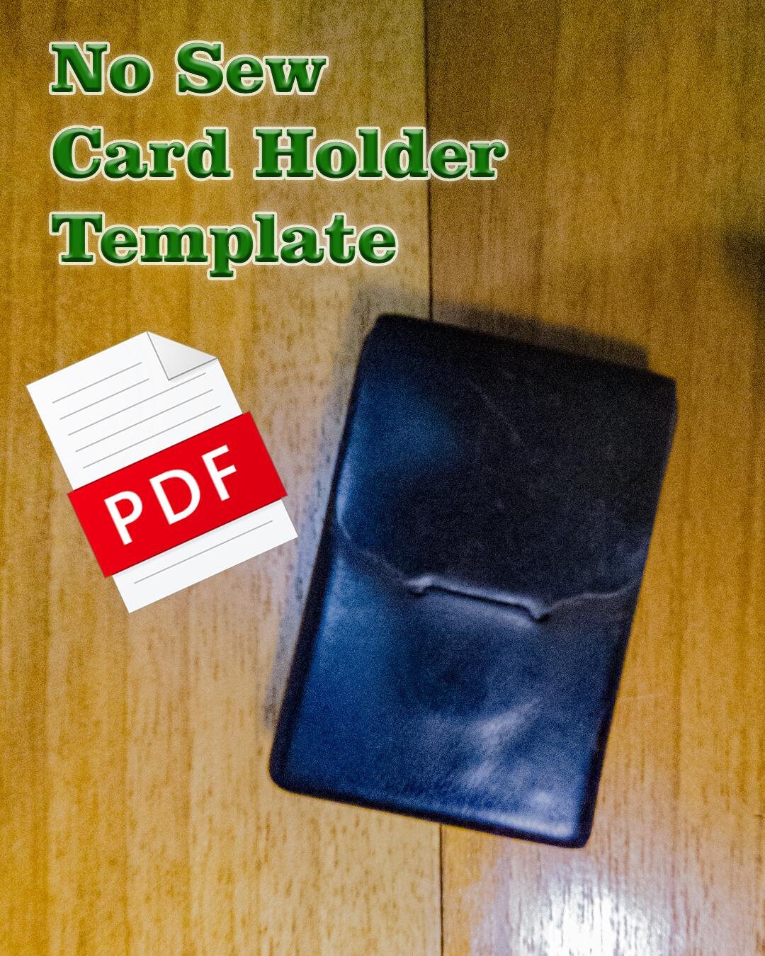 No Sew Leather Card Holder (minimalist Wallet) PDF Template - Etsy