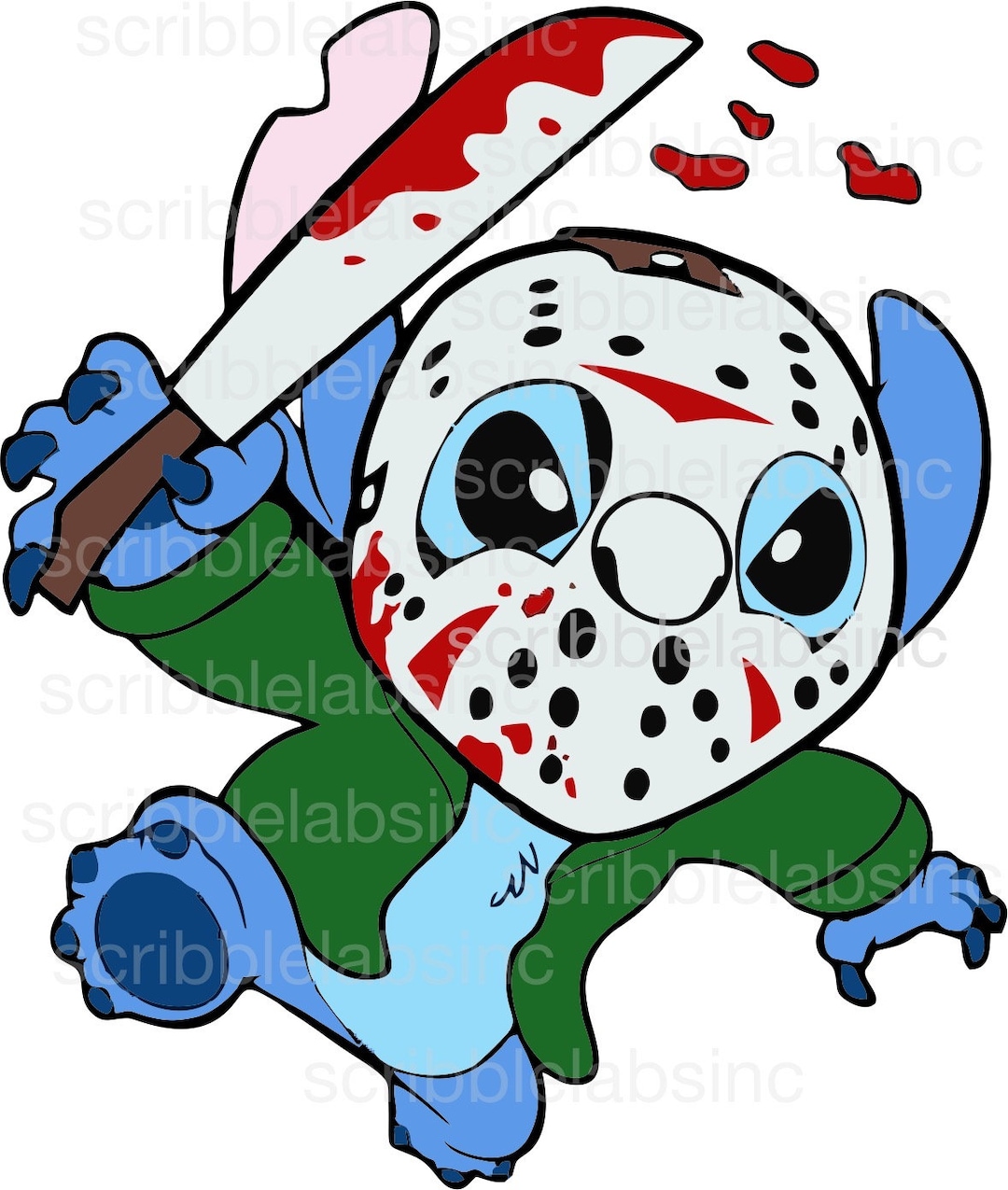 Stitch Jason Halloween Horror Film SVG - Etsy