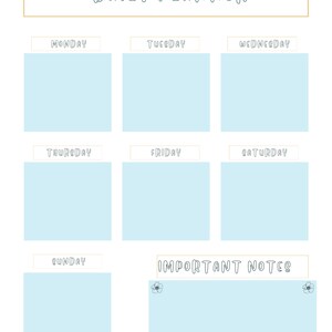 Monthly Planner, Daily Planner, to Do List, Grocery List, Printable ...