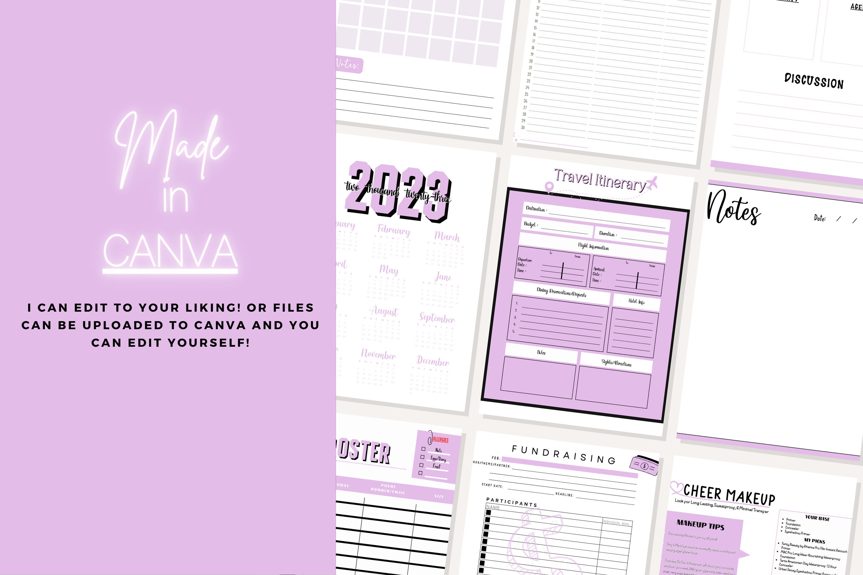 Lavender Cheer Mom Planner/cheer Mom Planner/purple Planner/purple ...