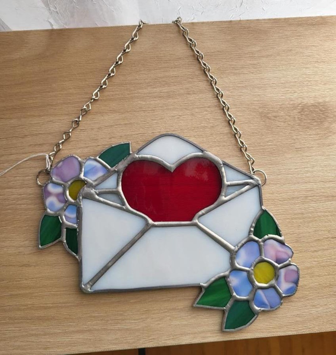 Sending Love - Stained Glass - Etsy