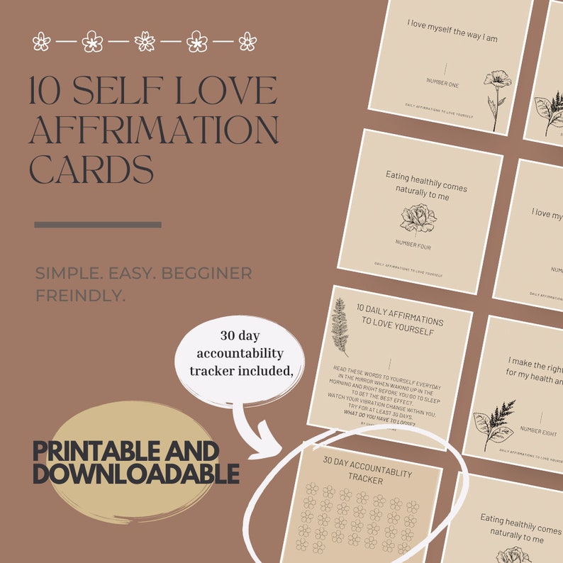 Beginner Friendly Affirmation Cards for Self Love - Etsy