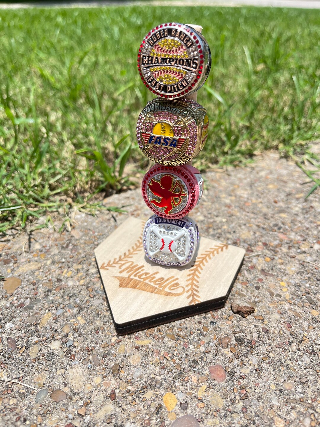 Baseball/softball Ring Display Homeplate Custom Name Team Gift - Etsy