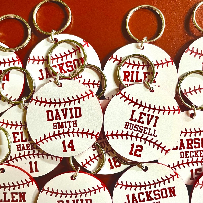 Baseball Keychain - Etsy