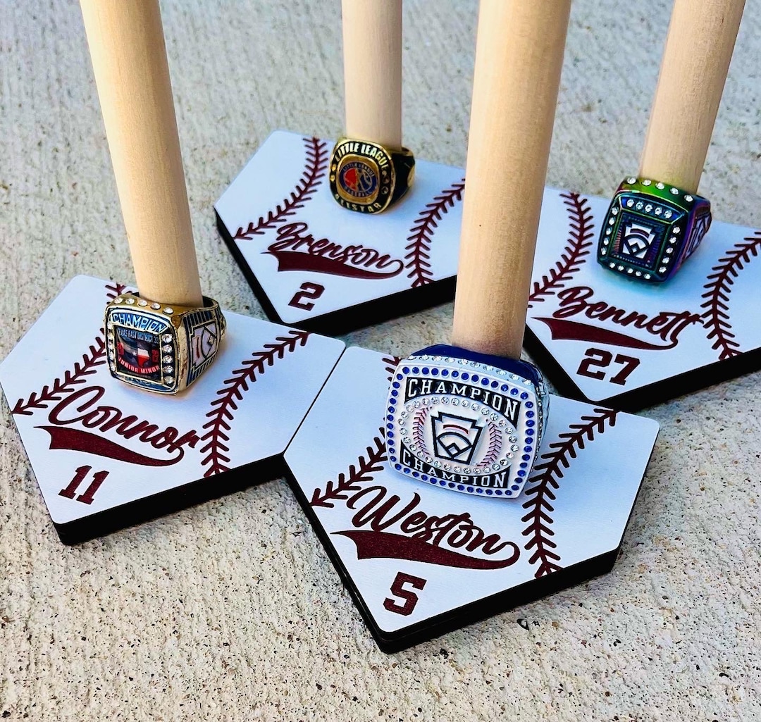 Baseball/softball Ring Display Homeplate Custom Name Team Gift With ...