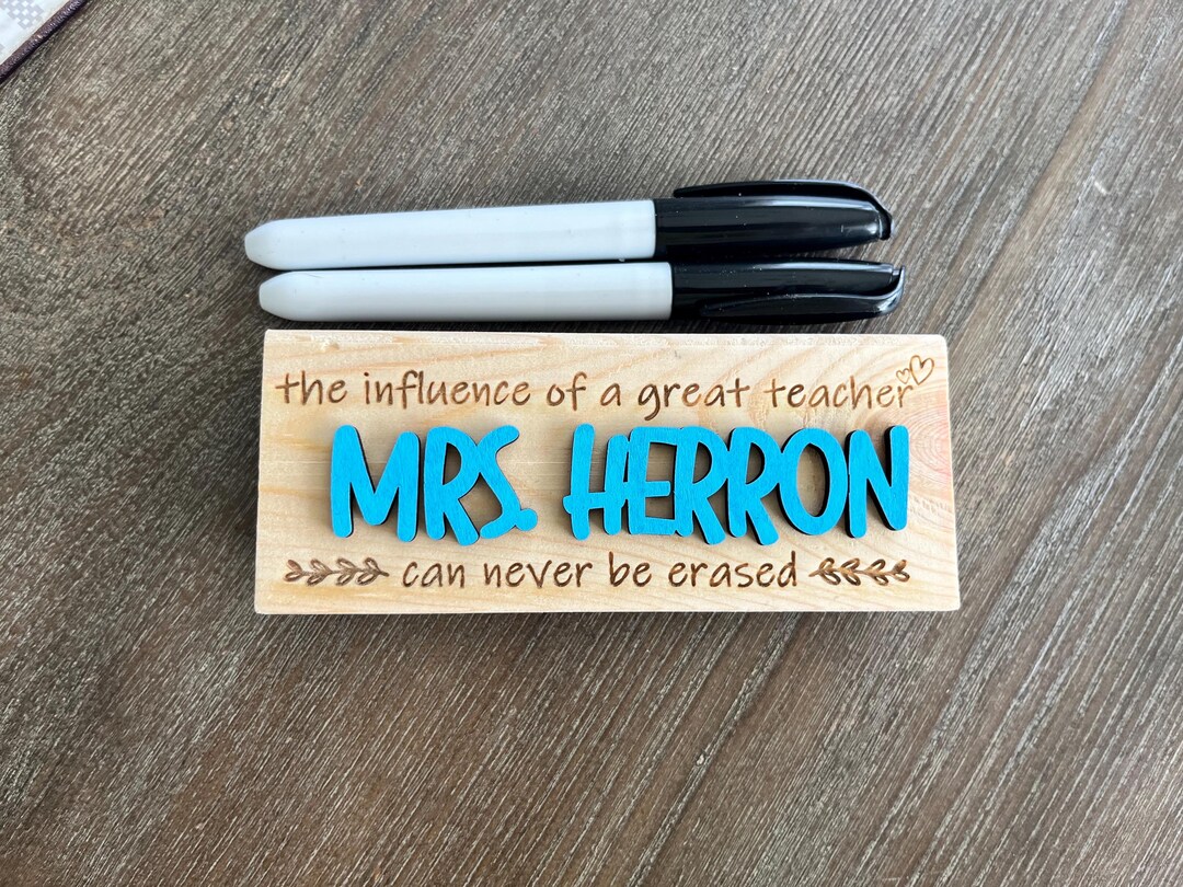 Teacher Gift Custom White Board Eraser and Markers - Etsy