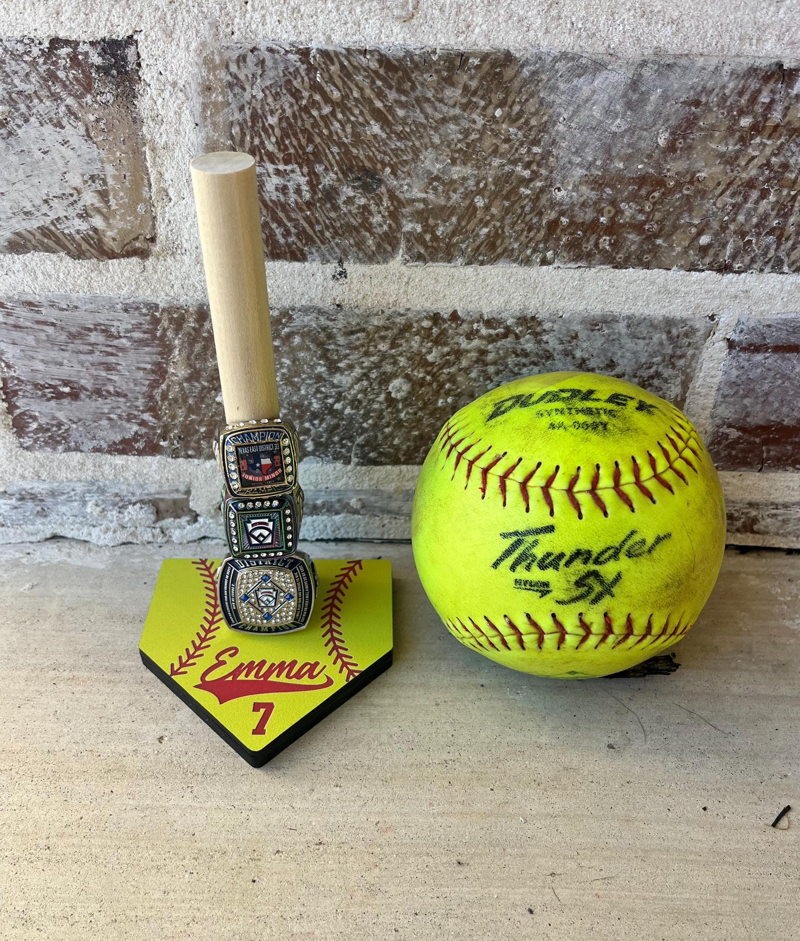 Softball Ring Display Homeplate Custom Name Team Gift, Championship ...