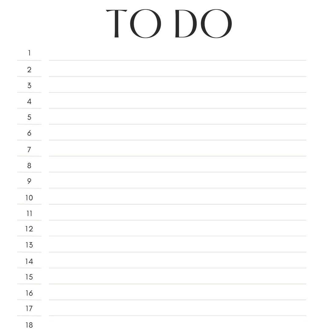 Simple to Do List - Etsy