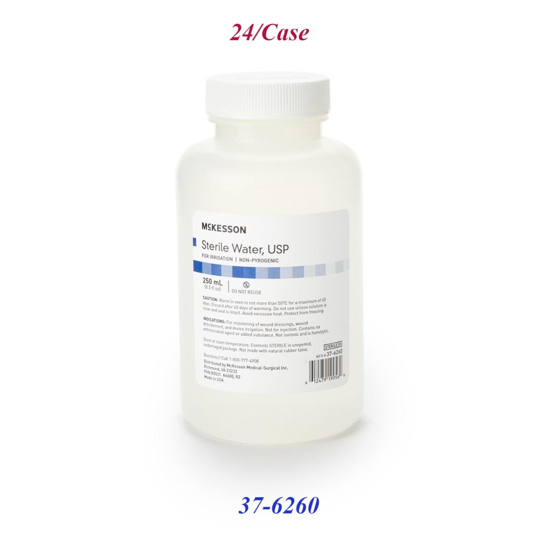Sterile Water Mckesson, Not for Injection Bottle: 100 Ml|250 Ml|500 Ml ...