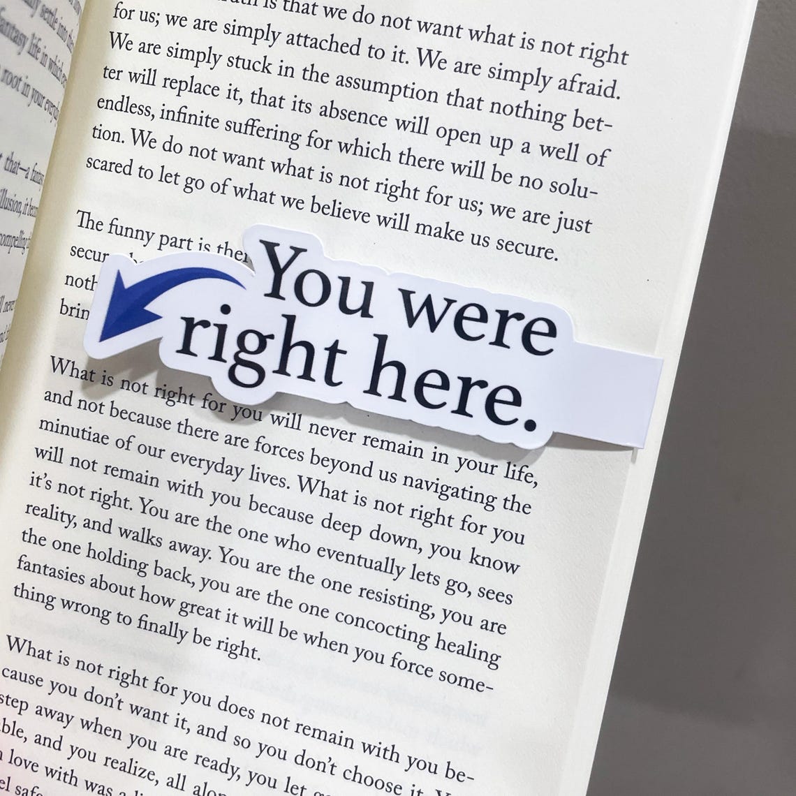 You Were Right Here Double Sided Magnetic Bookmark, Bookish Gift for ...
