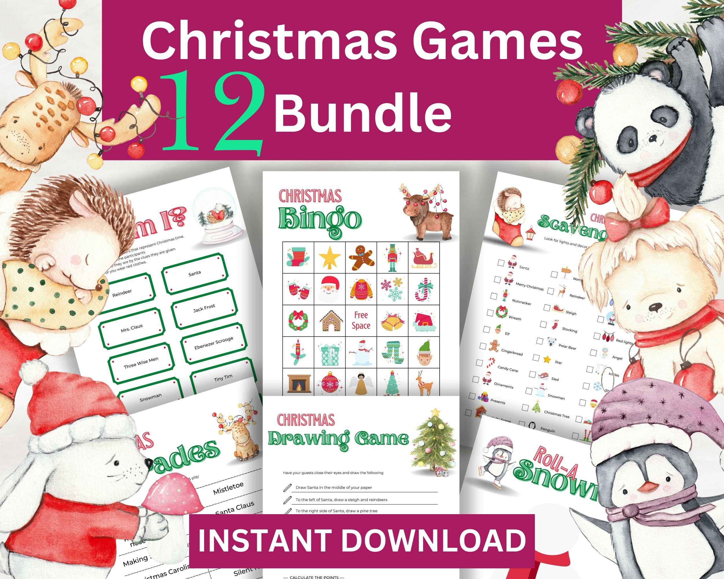 A Printable Christmas Word Scramble Game for the Holidays - Etsy