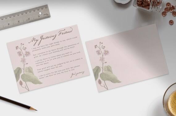 A Poem to Show Support to Your Grieving Friend - Etsy