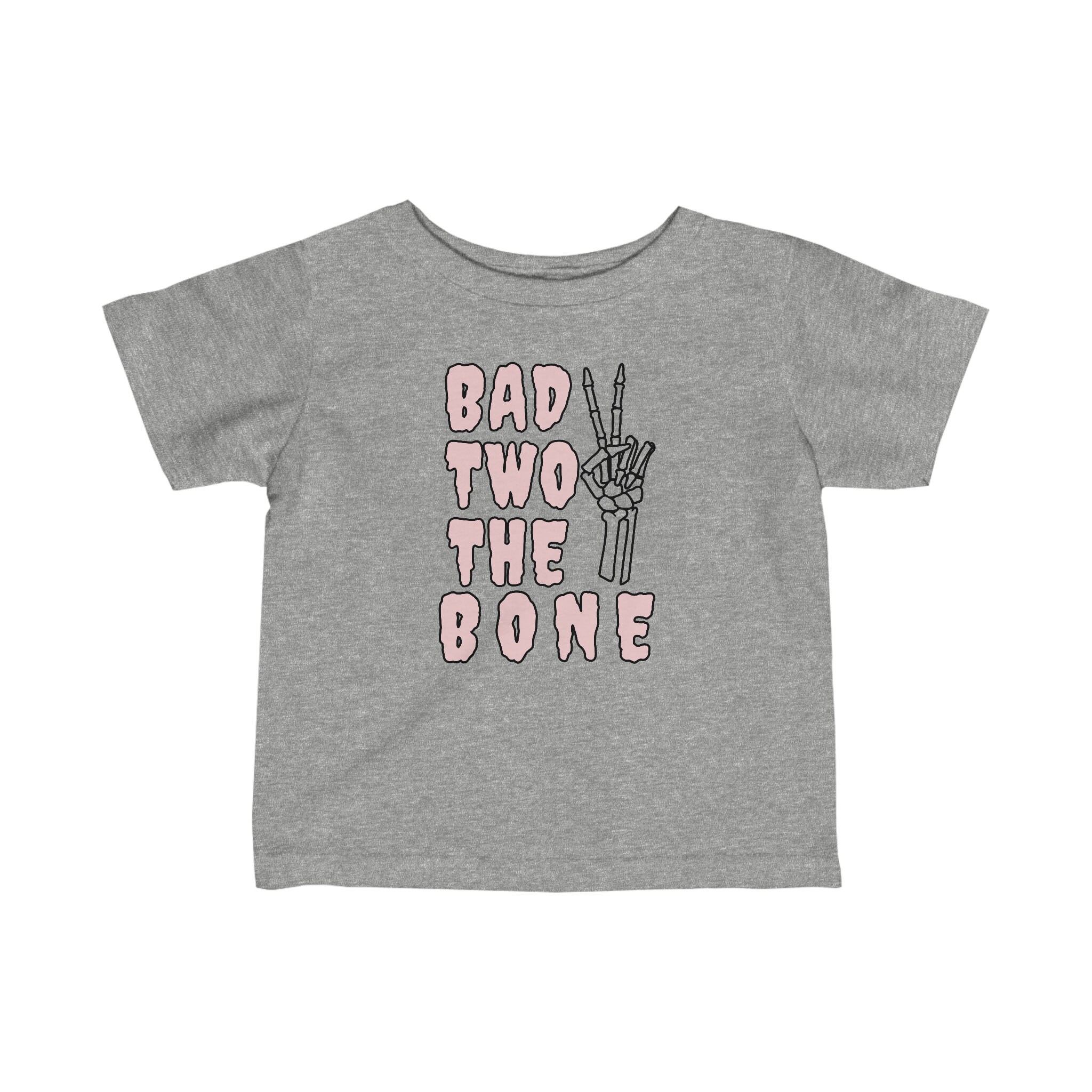 Babies Bad TWO the Bone T-shirt | Halloween Tee for Little Girls ...