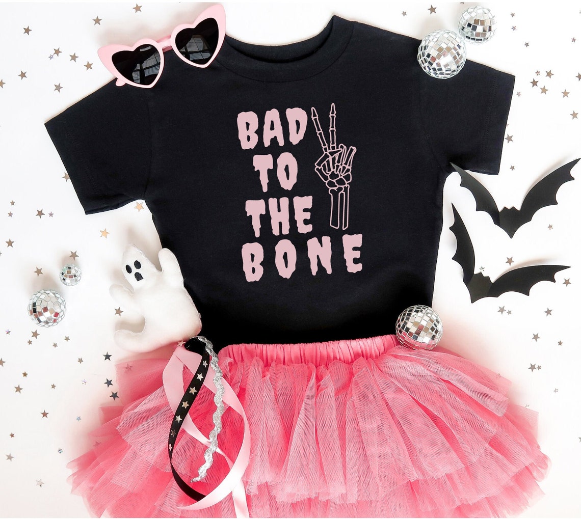 Bad to the Bone Baby and Toddler Shirt Halloween Tee for - Etsy