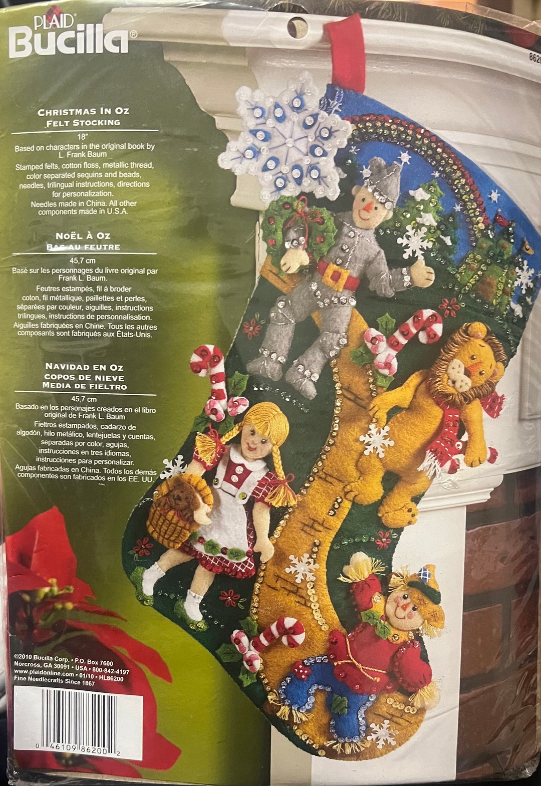 Bucilla Christmas in Oz Felt Stocking Kit 86200 - Etsy