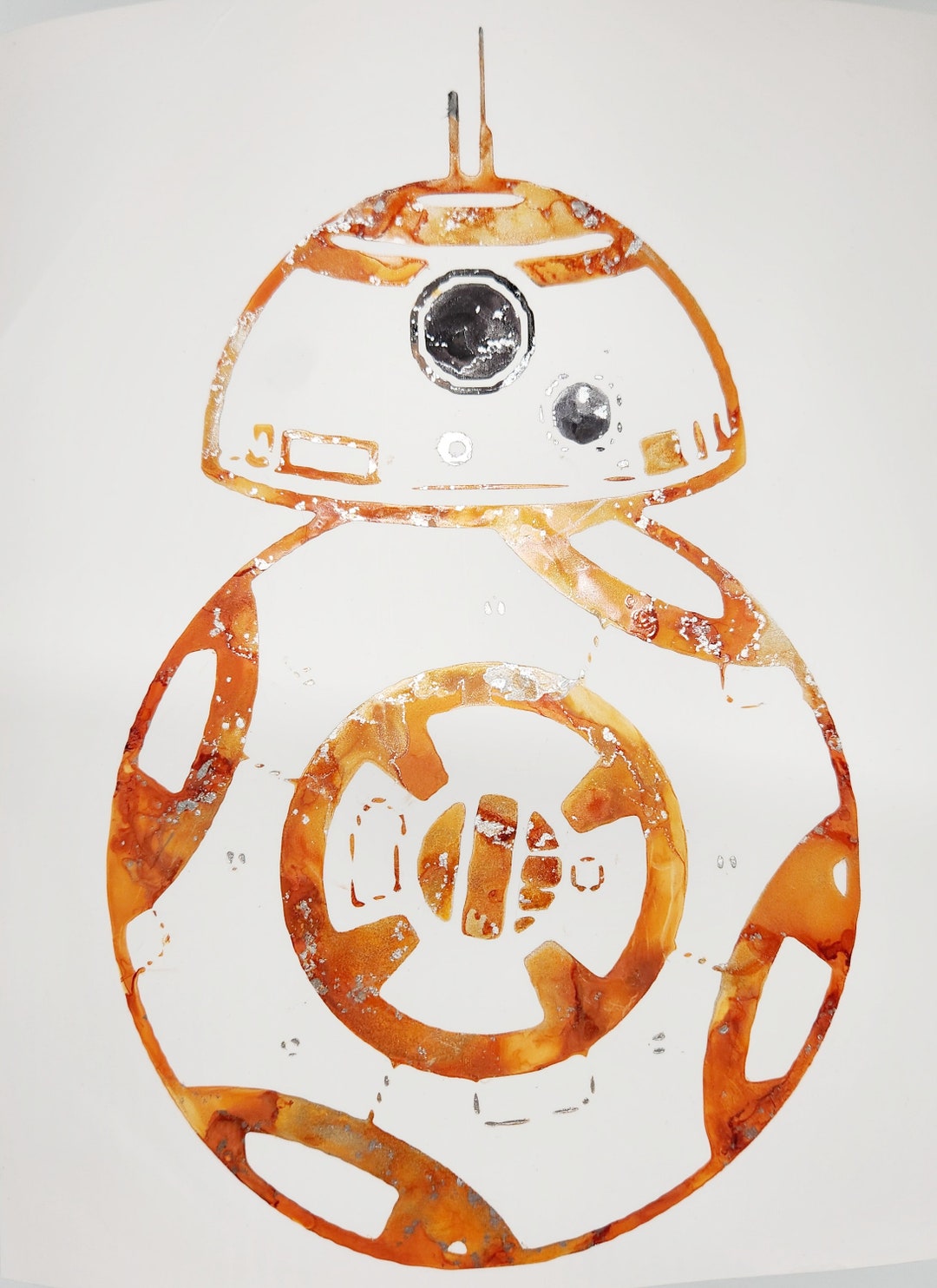 Star Wars BB8 Alcohol Ink Artwork - Etsy