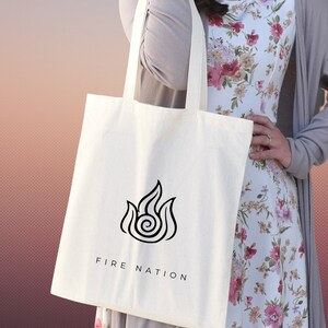 Fire Nation Tote Bag Avatar Fire Element Fire Symbol Bag - Etsy