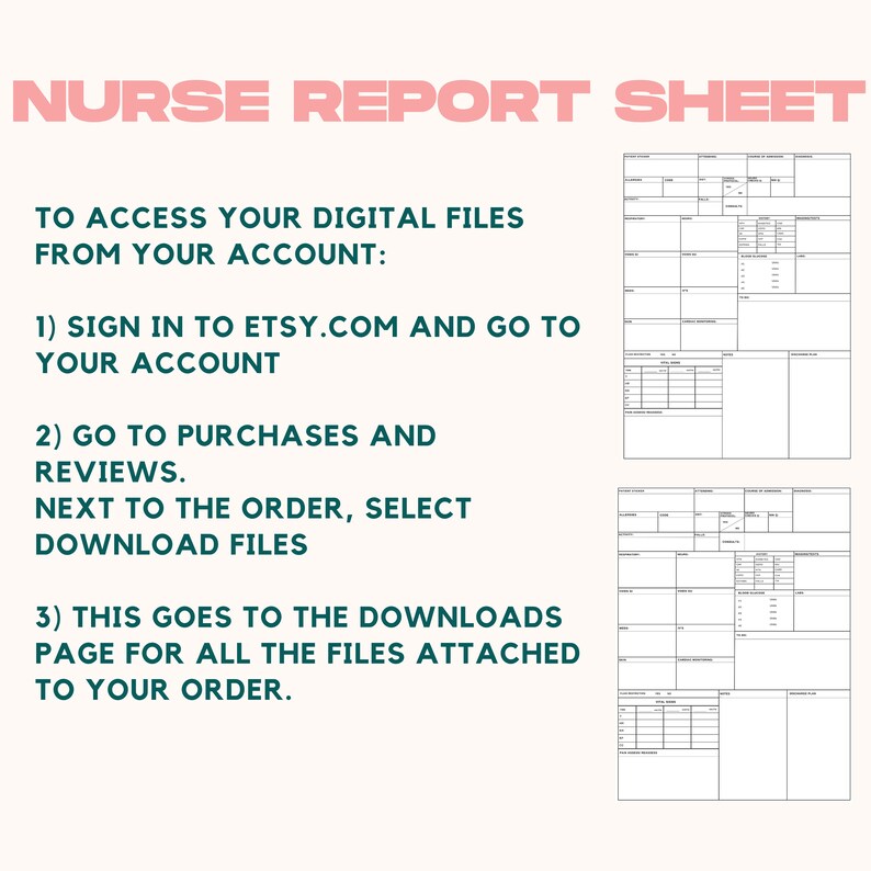 Med Surg Report Sheet, Tele/stroke Report Sheet, Nurse Brain Sheet ...
