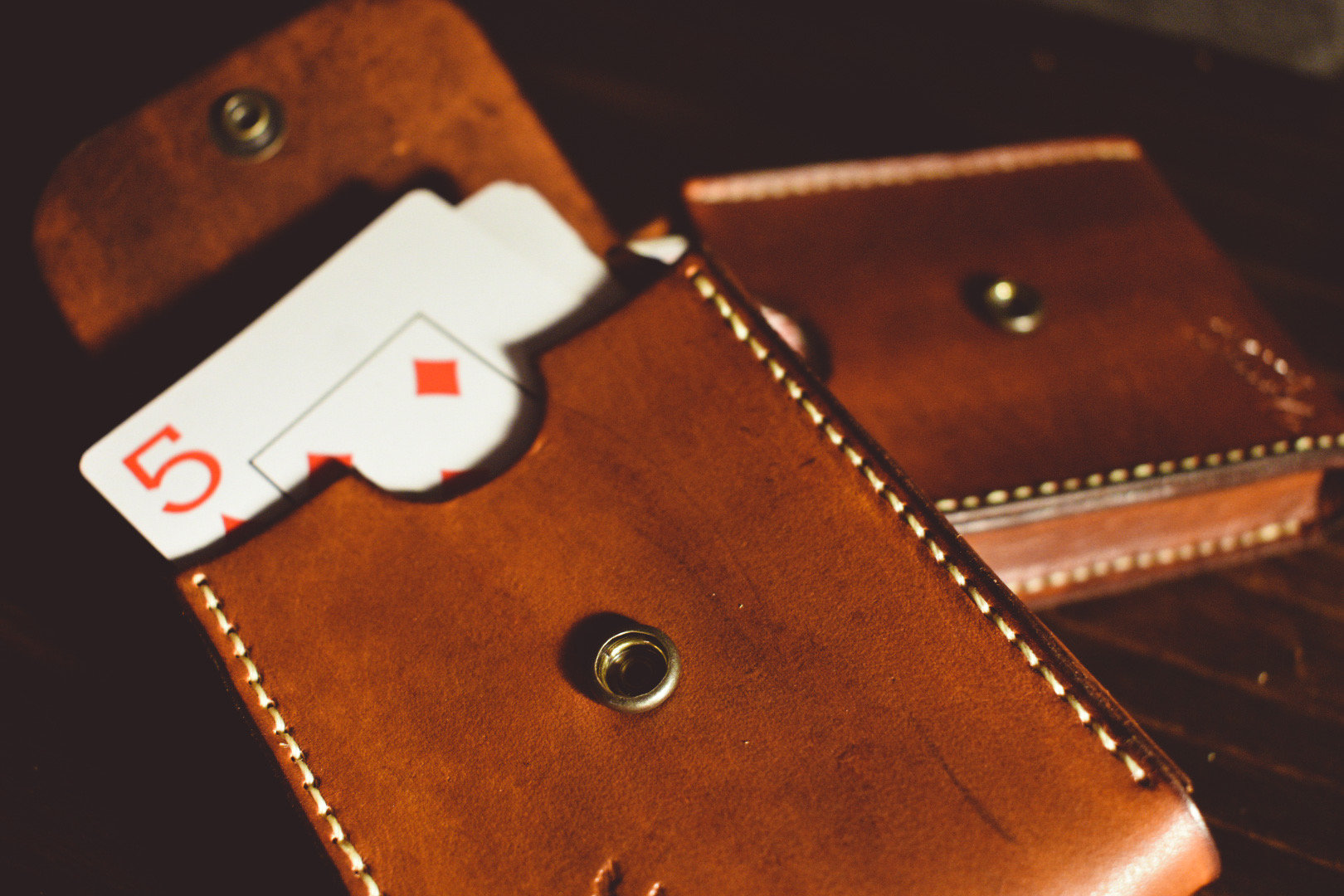 Leather Playing Card Case, Playing Card Sleeve Holder, Card Game Holder ...