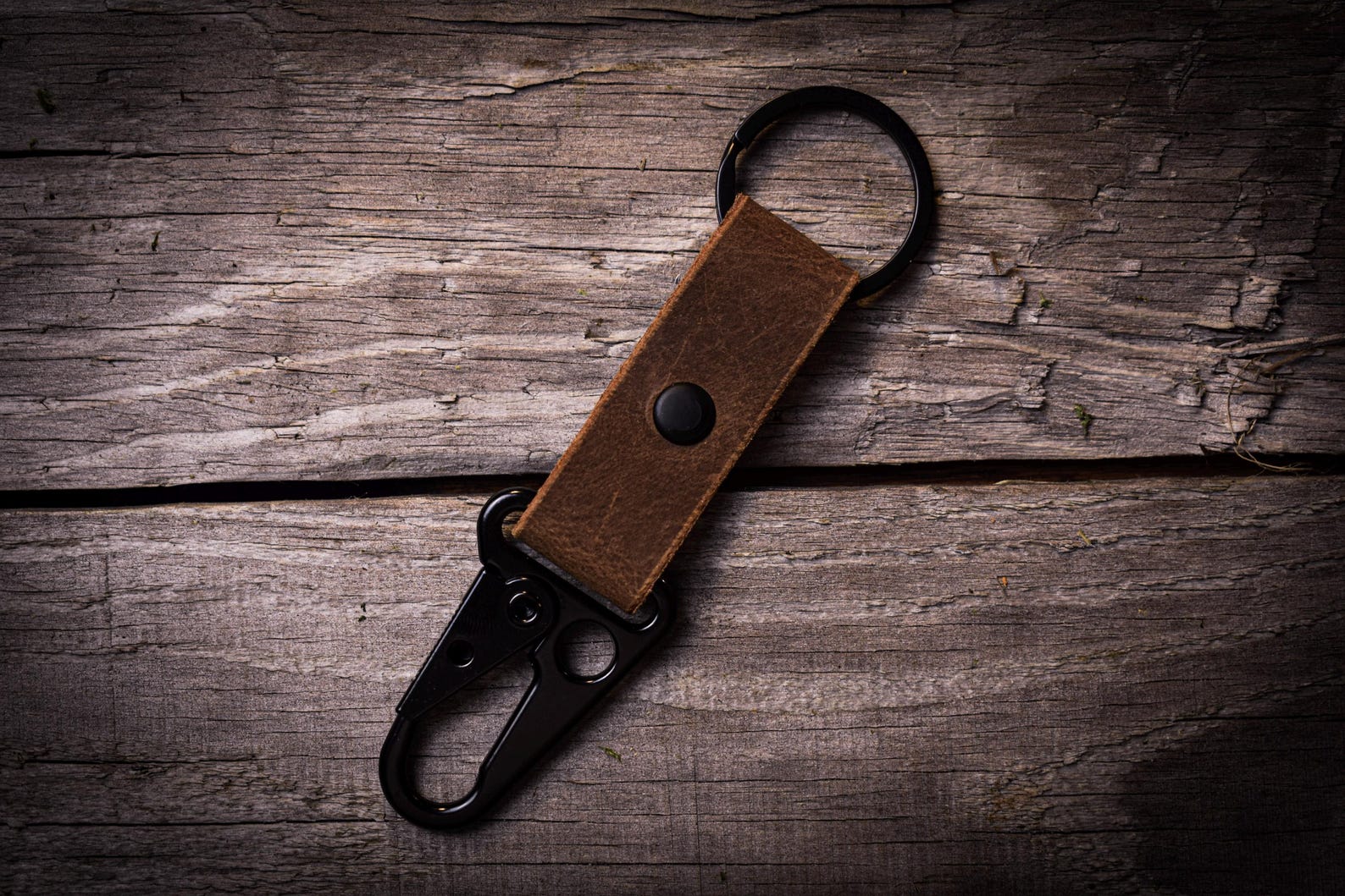 Keychain With Leather, Leather Keychain, Key Fob, Leather Strap ...