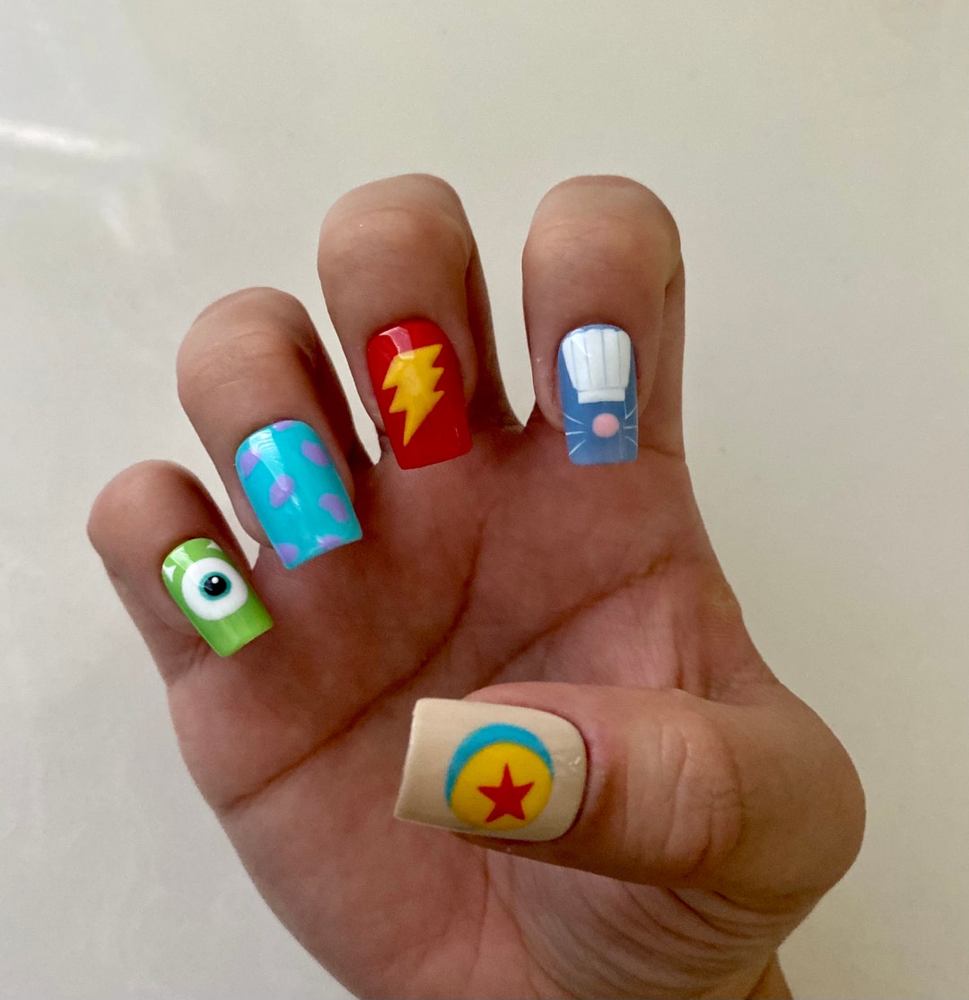 Disney Pixar Nails - Etsy