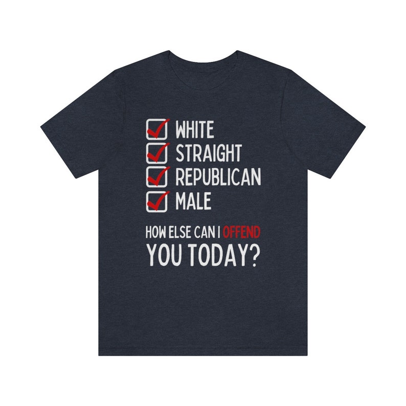 Funny Republican Shirt White Straight Republican Male T-shirt Christmas ...