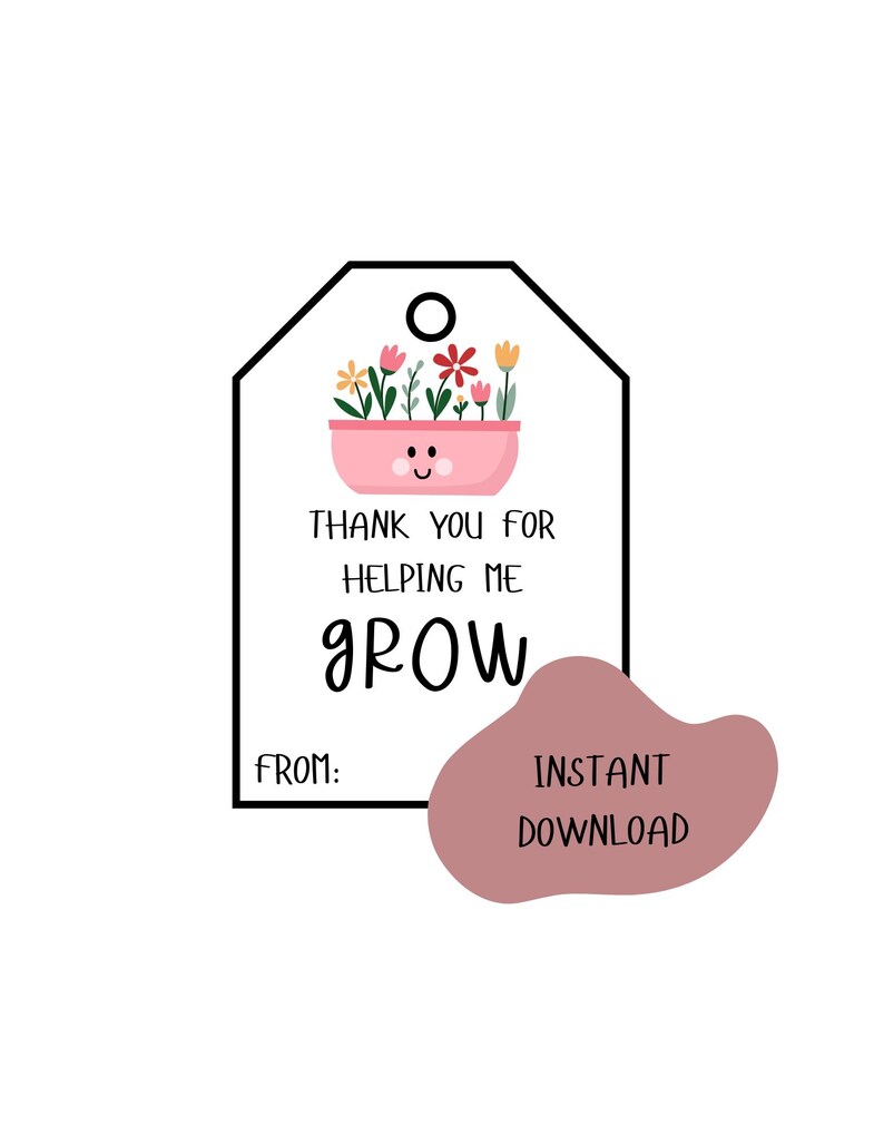 Printable Teacher Gift Tags – Instant Download – End of Year ...